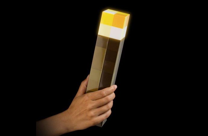 마인크래프트 횃불 램프 - Minecraft light-up wall torch / 키덜트대학교 : 네이버 블로그