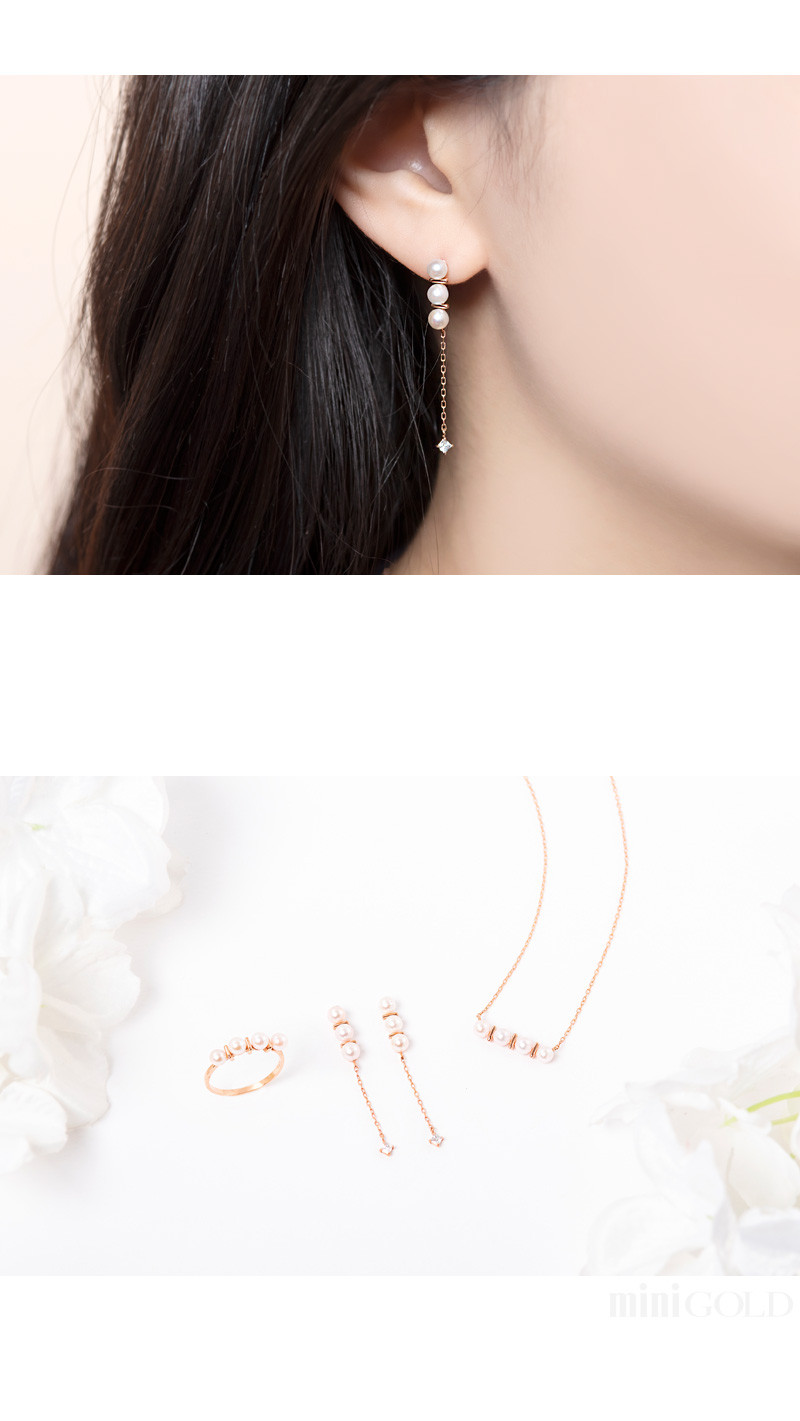 [사은품 증정] 미니골드 14K 로코브리즈 아코야 진주 펄 롱귀걸이 EETS4184 - 현대Hmall