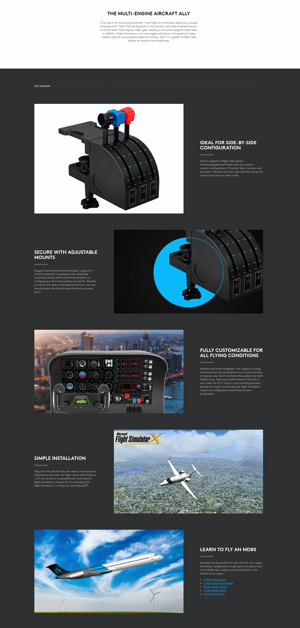 Logitech Saitek Pro Flight Throttle Quadrant - AERO SHOP