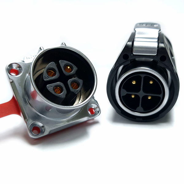 CNLINKO 4P IP67 24파이 산업용 방수 전원 원형 커넥터 암수세트 LP-24-C04PE LP-24-J04SX - 스위치올