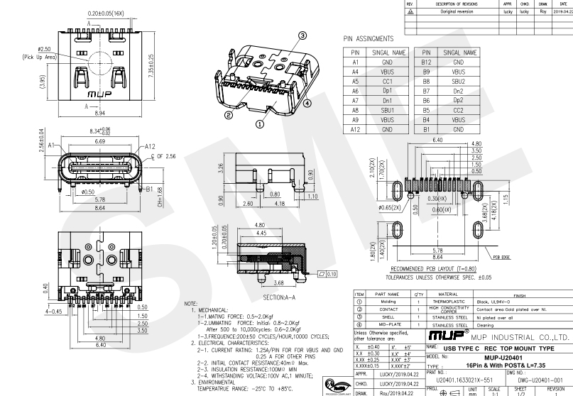 MUP-U20401 C타입 USB - 스위치올