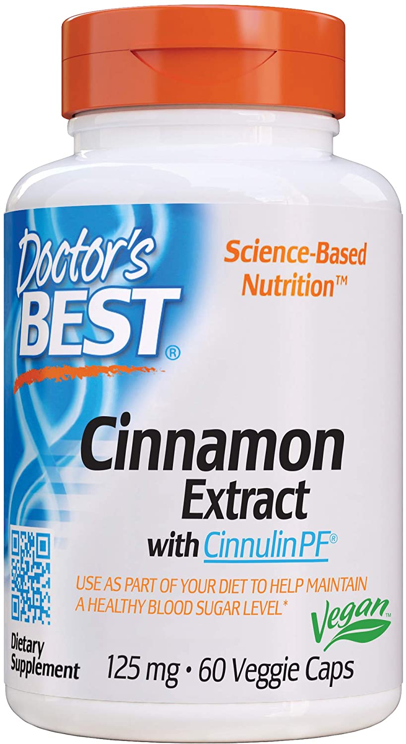 닥터스베스트 시나몬 추출물 (계피) 신슬린 PF, 60캡슐 / Doctor's Best Cinnamon Extract ...