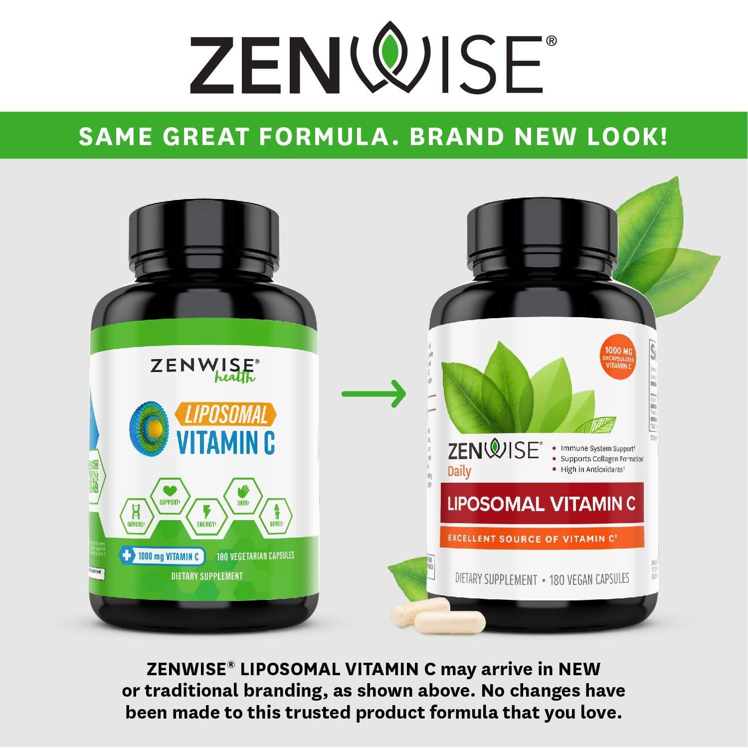 젠와이즈 헬스 리포소말 비타민C 1000mg, 180캡슐 / Zenwise Health Liposomal Vitamin C ...