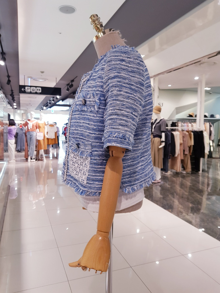 [에고이스트] (EM2WJ662) 트위드 반팔 자켓 - 현대Hmall