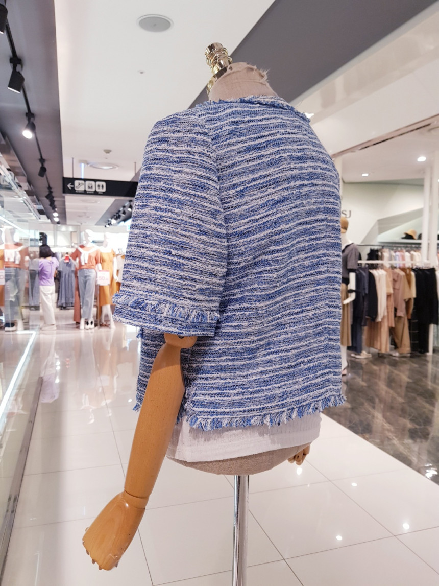 [에고이스트] (EM2WJ662) 트위드 반팔 자켓 - 현대Hmall