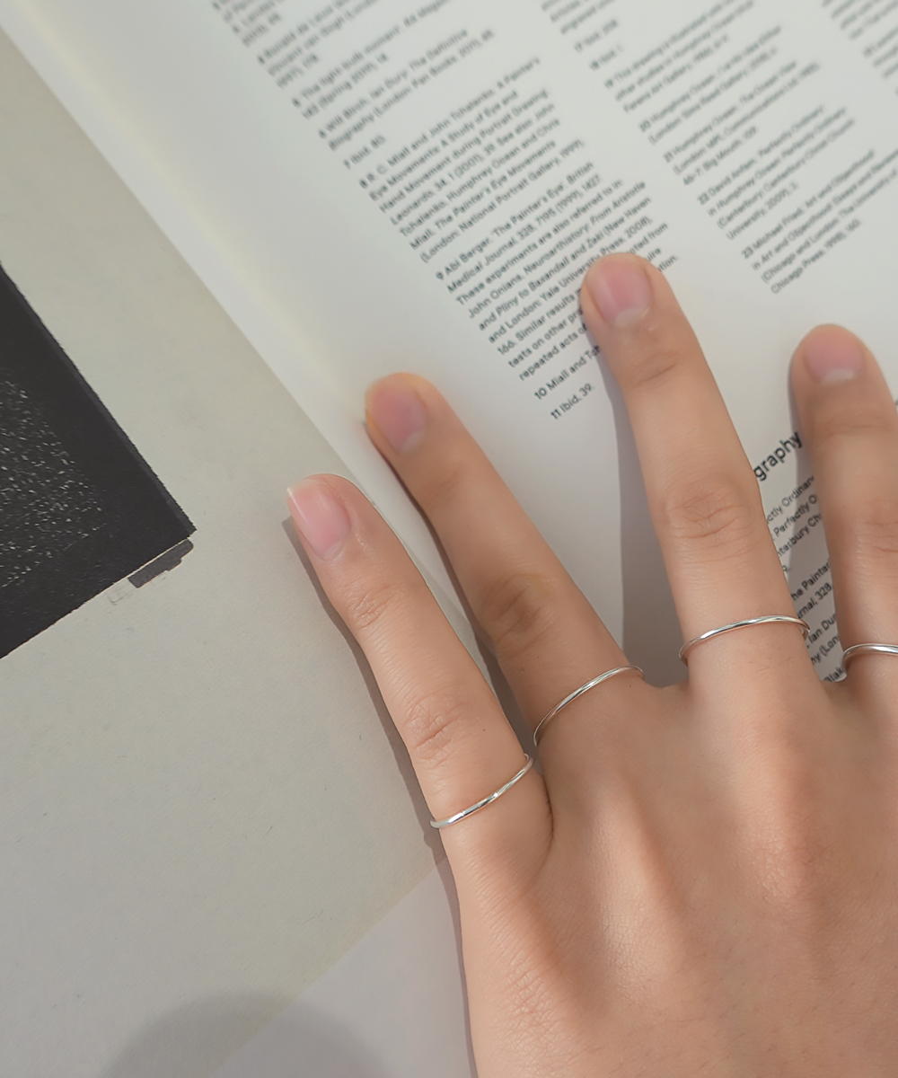 벨라그레이 실버925 1mm 민자 레이어드 실반지 (1호-30호)