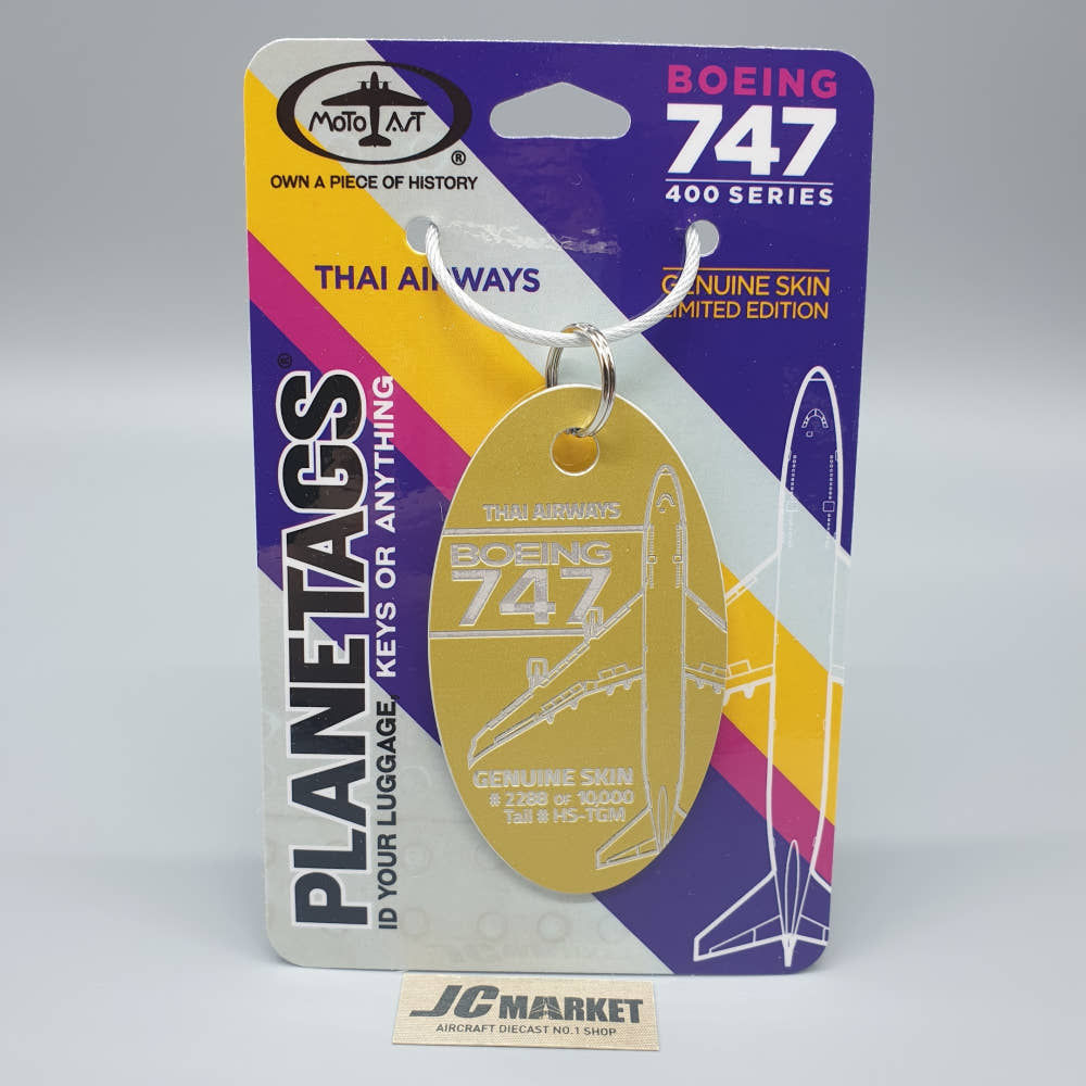 AIRCRAFT SKIN PLANE TAGS THAI AIRWAYS B747-400 HS-TGM LIMITED 타이항공 B747 ...