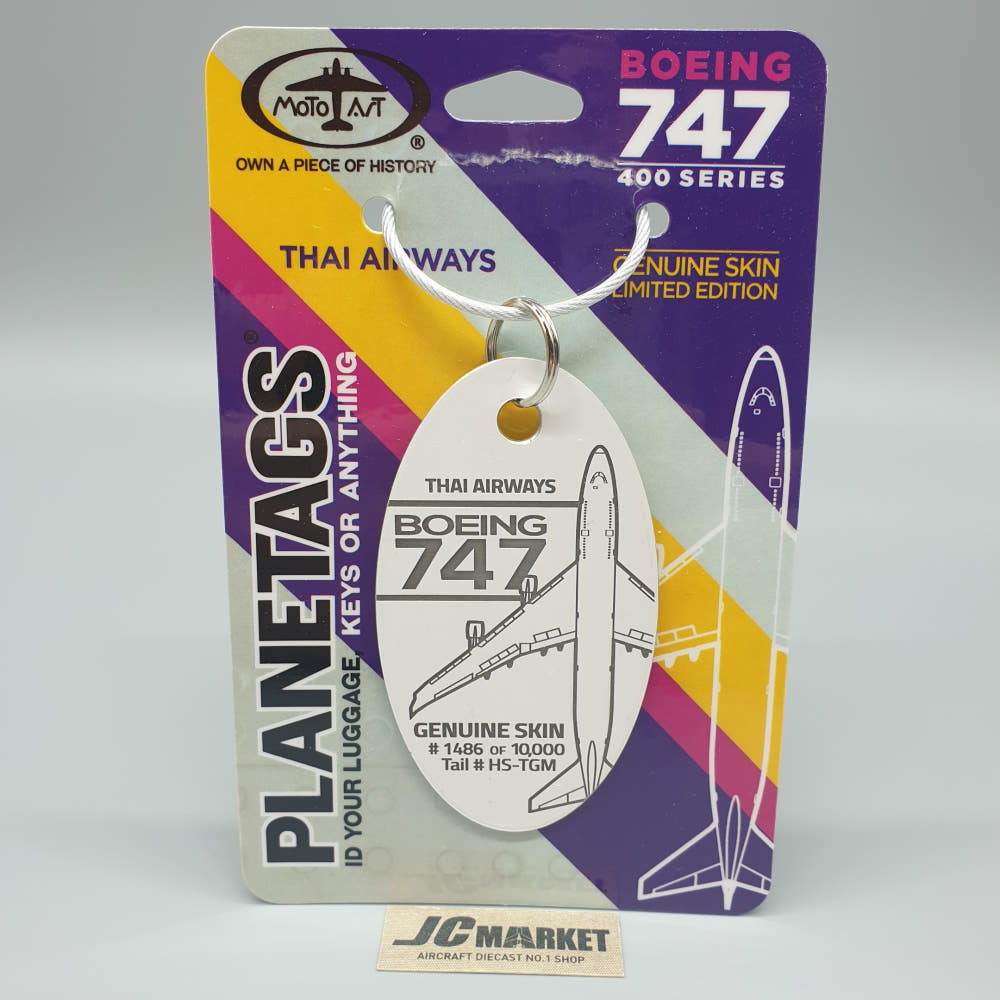 AIRCRAFT SKIN PLANE TAGS THAI AIRWAYS B747-400 HS-TGM LIMITED 타이항공 B747 ...