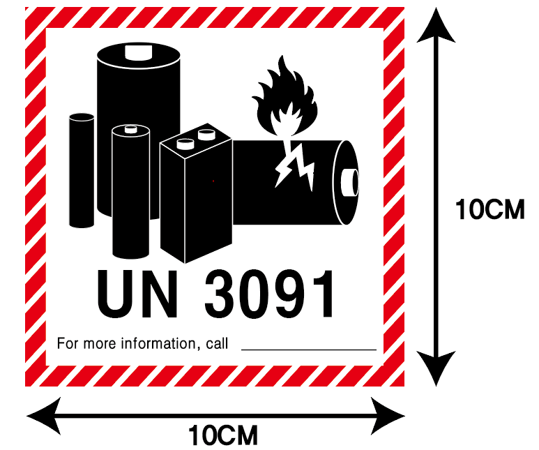 un3091 개정판 리튬 배터리 운송 스티커 500매(100mmx100mm) > 위험물스티커 | 에덴티엠(주) 보안스티커, 산업 ...