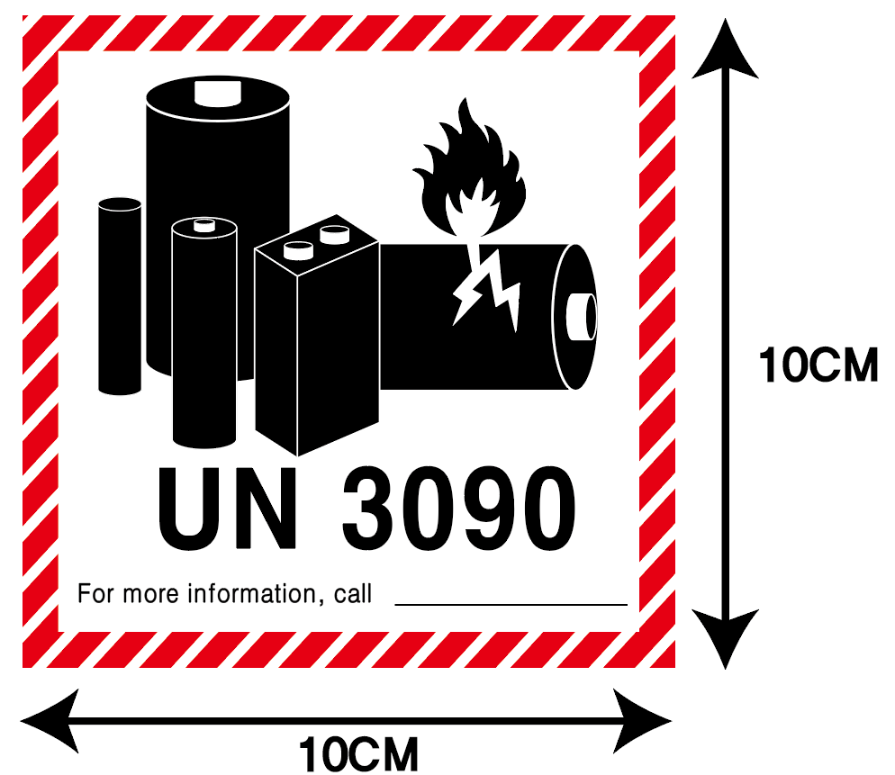 un3090 개정판 리튬 배터리 운송 스티커 500매(100mmx100mm) > 위험물스티커 | 에덴티엠(주) 보안스티커, 산업 ...