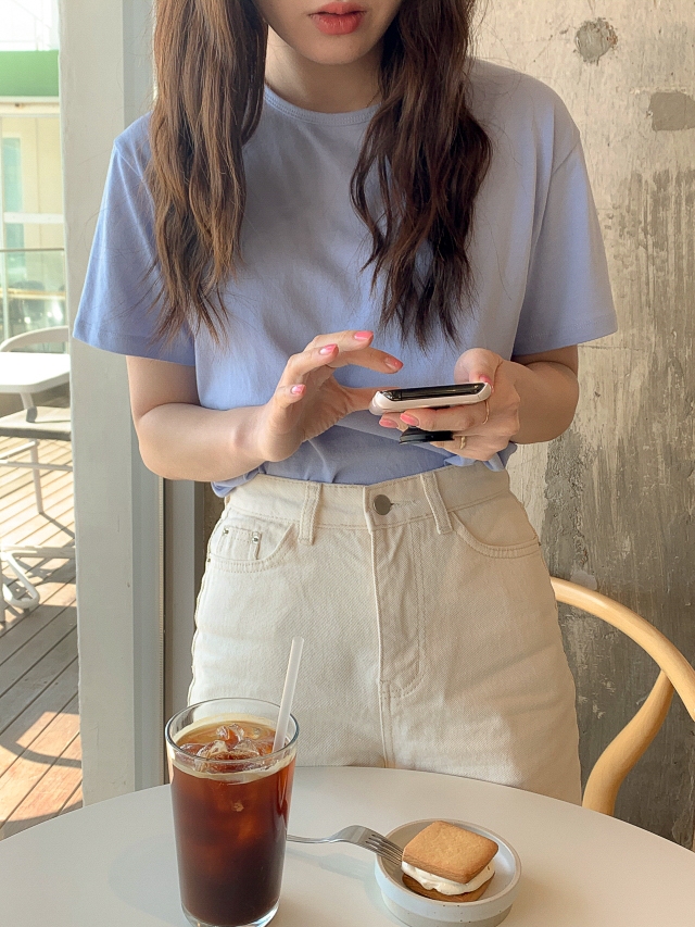 어베인 [재진행] FAVE 페이브 스프링 모달 반팔 티셔츠 (8color)