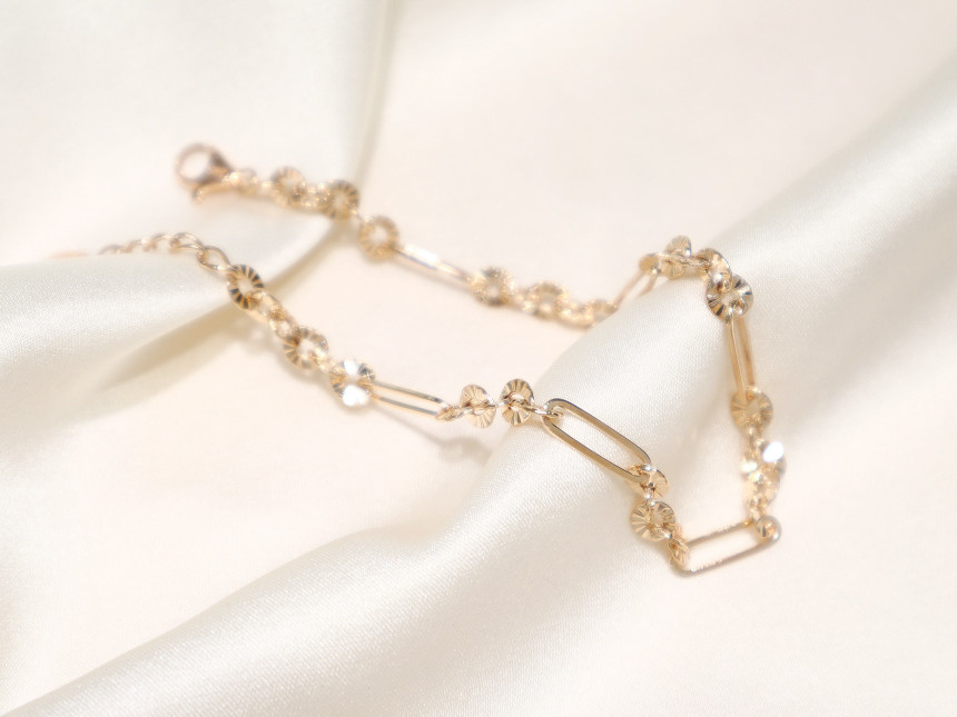 [로이드]14k 볼드 컷팅체인 Gold 팔찌 (LWB21059G) - 현대Hmall