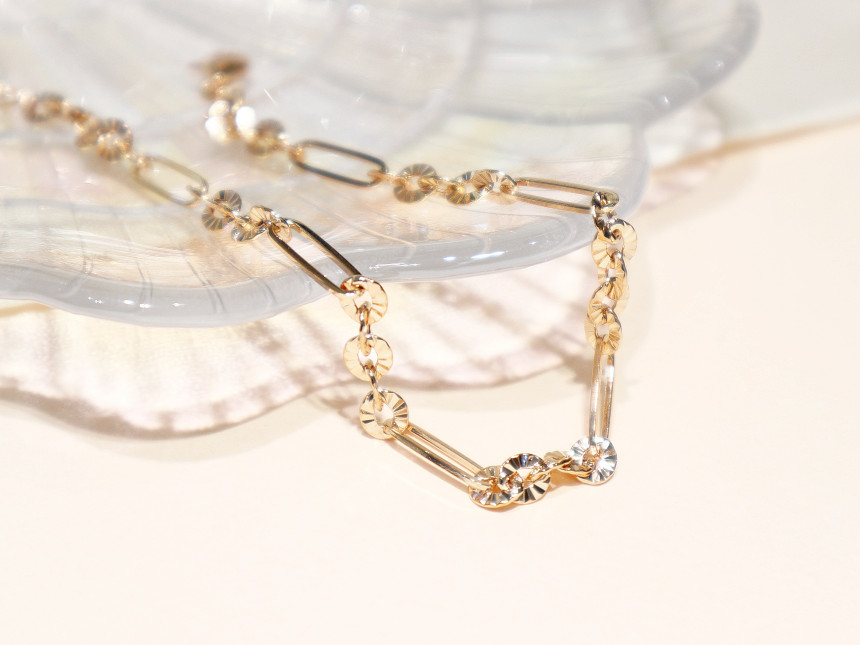 [로이드]14k 볼드 컷팅체인 Gold 팔찌 (LWB21059G) - 현대Hmall