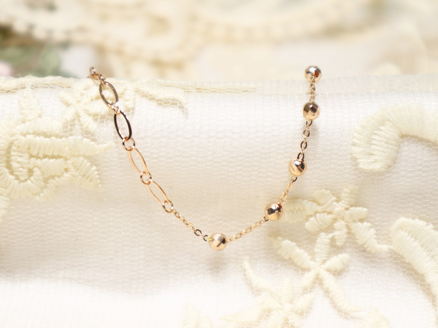 [로이드]14k 타원 링크볼 체인 Gold 팔찌 (LWB20V08) - 현대Hmall