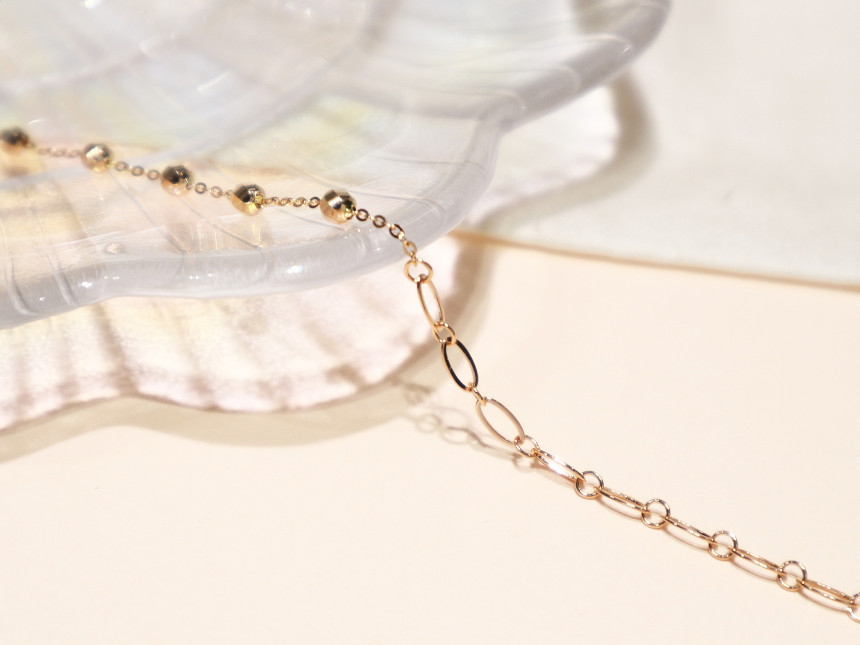 [로이드]14k 타원 링크볼 체인 Gold 팔찌 (LWB20V08) - 현대Hmall