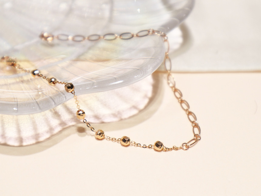 [로이드]14k 타원 링크볼 체인 Gold 팔찌 (LWB20V08) - 현대Hmall