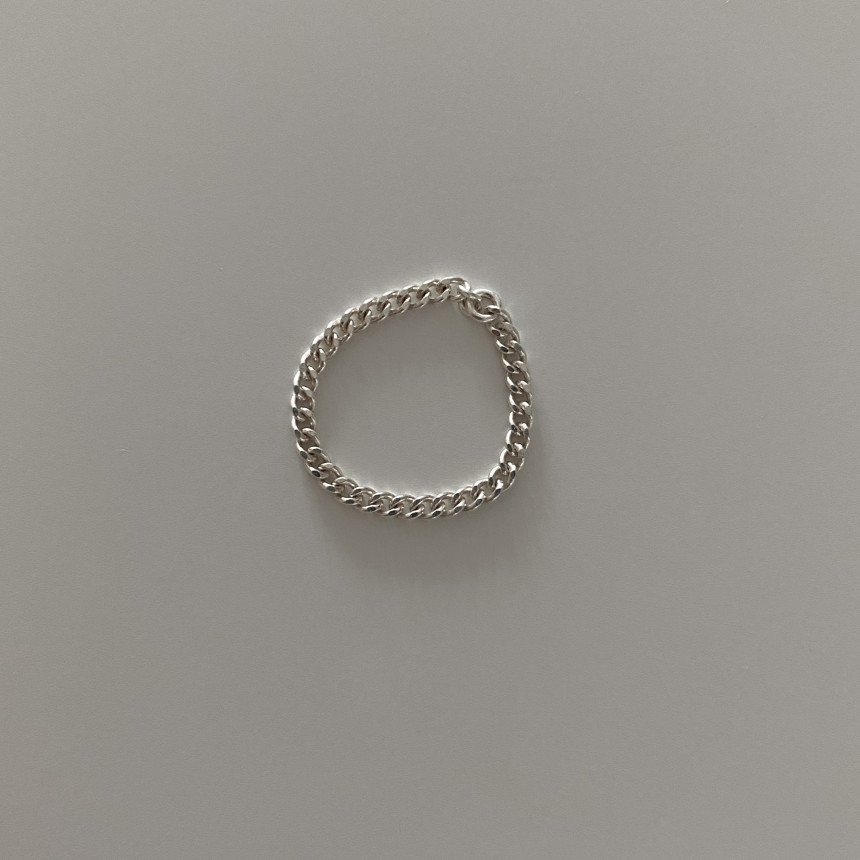 Salt chain silver ring 3types