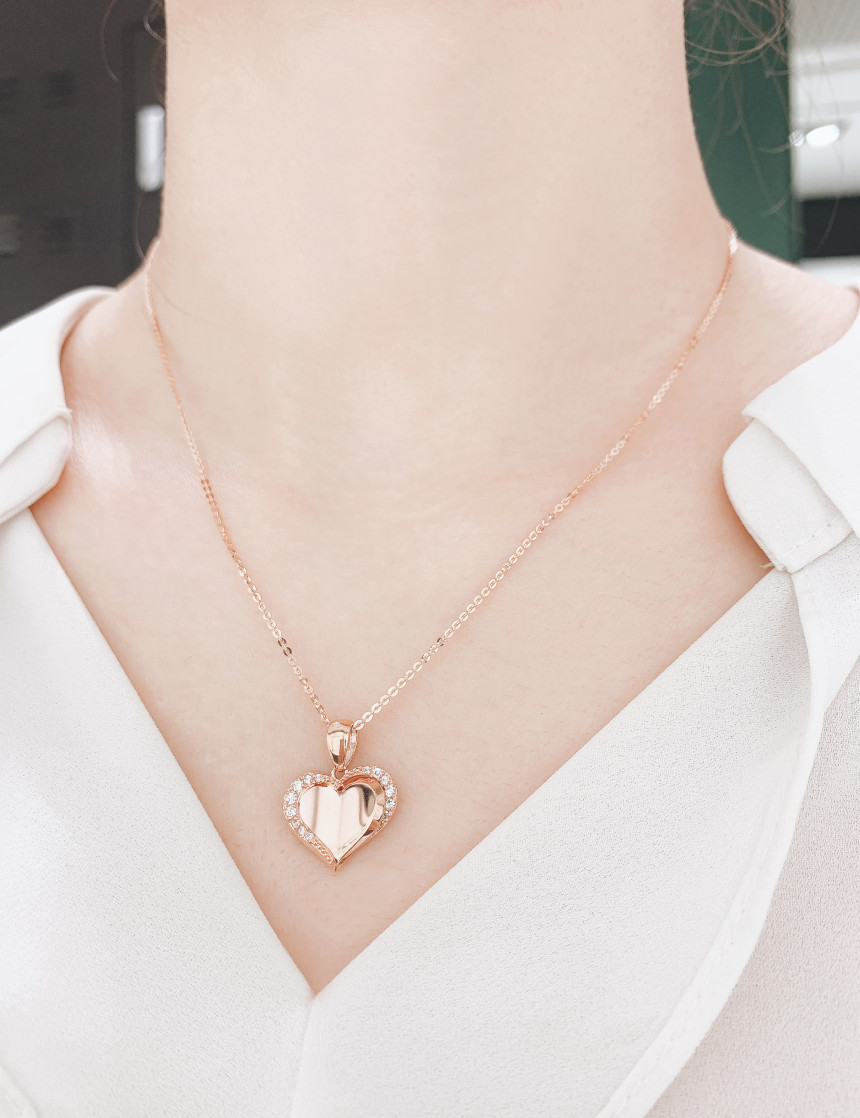 [로이드]14K 볼륨 하트 Gold 목걸이 (LNC21C95GLPP17061G) - 현대Hmall