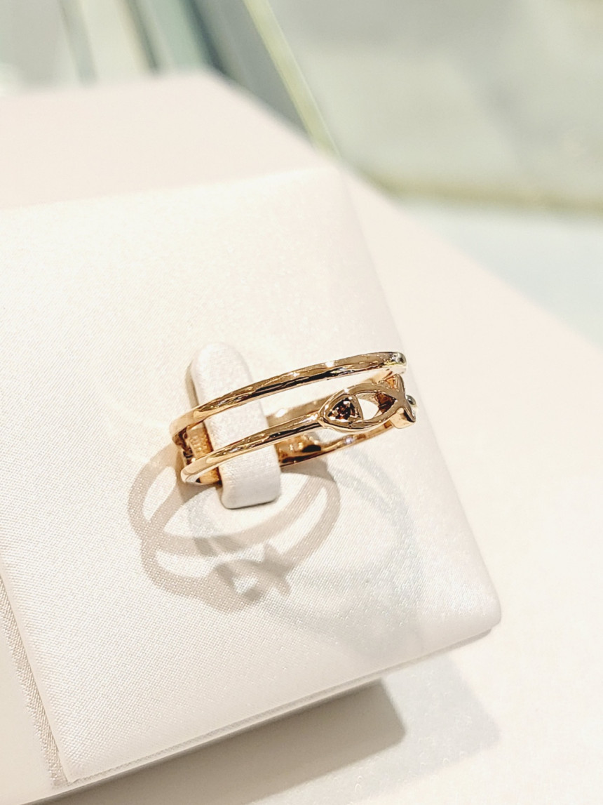 [로이드]？18K GOLD 나만의 탄생석 물고기반지 LRS22229G18K - 더현대닷컴