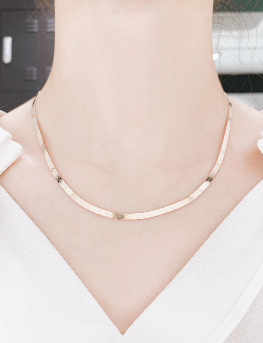 [로이드]14k 뱀줄 3mm Gold 목걸이 (LNC21011G) - 현대Hmall