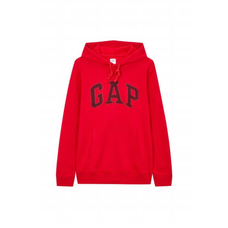 네이버 MR. : [GAP Adults] 갭 남성 22년 HOLIDAY 로고 패치 이지 후드 티셔츠_레드