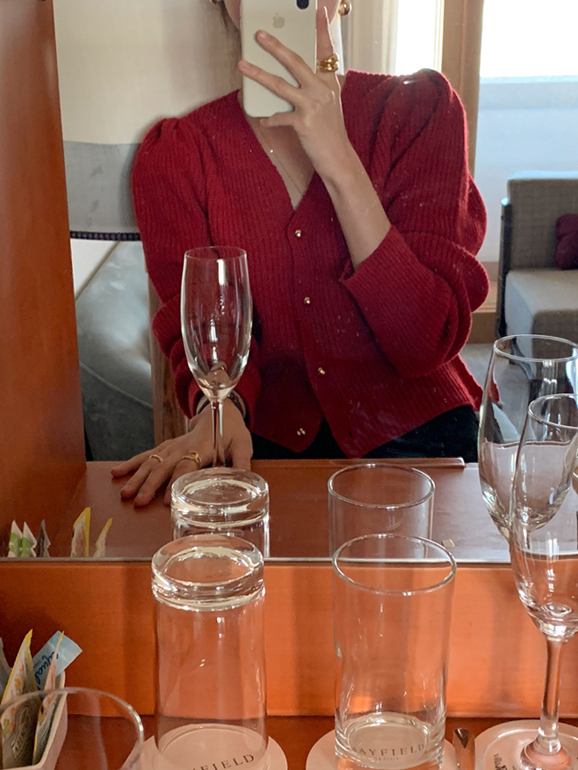 오큐페 [당일발송]아잉 오뜨 가디건 (4col) areing 연말룩 크리스마스룩