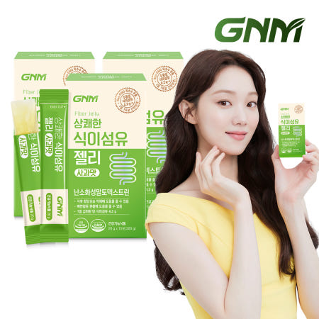 네이버 도착보장 : GNM 상쾌한 식이섬유 젤리 사과맛 3박스 / 난소화성말토덱스트린