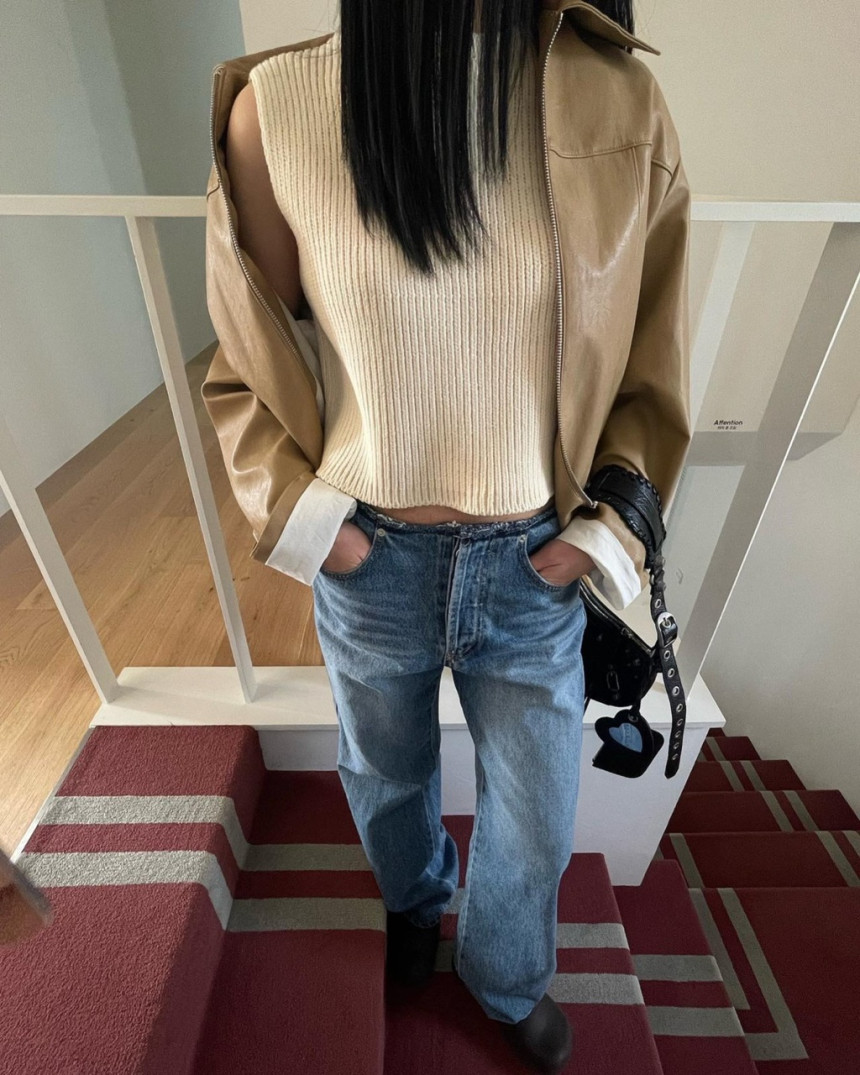 브리드 Ss 오픈 코튼 베스트 데일리 민소매 니트 뒷트임 단추 코튼 니트 조끼 베스트