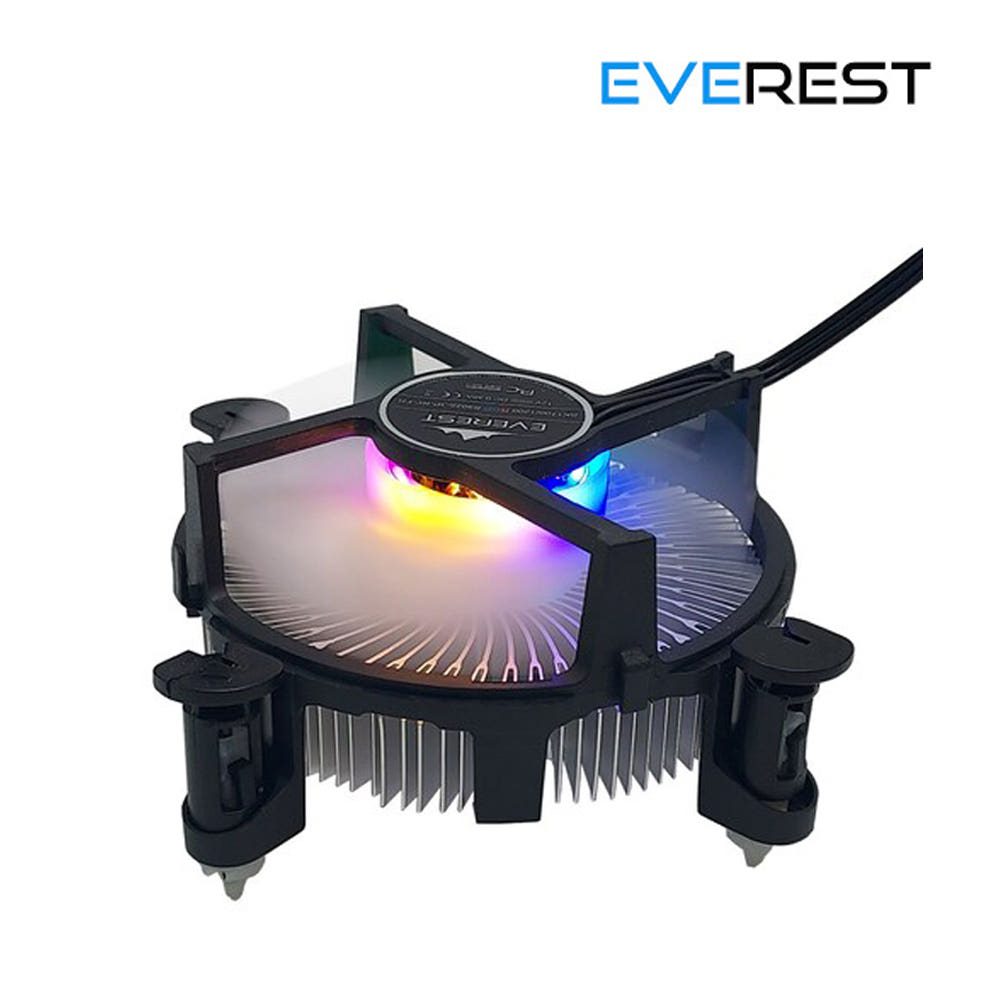PNC PARTNER EVEREST BK1700 1200 RGB 블랙 CPU쿨러 : 포올