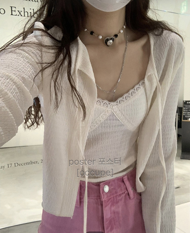 [당일발송]포스터 릴레이스 나시 세트 (2col) poster 나시가디건세트