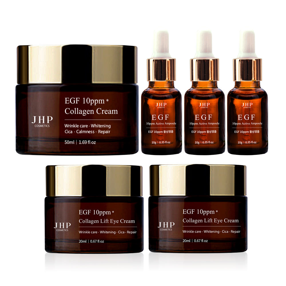 [뷰네이션] EGF 10ppm미백,주름 앰플10ml 3개+EGF 콜라겐크림 50ml 1개+EGF 콜라겐 아이크림 50ml 2개 : 뷰네이션