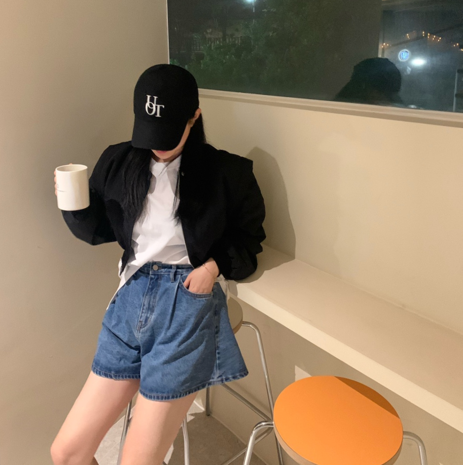 스트링 크롭 항공 점퍼