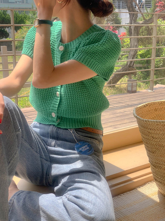 [민트,블루/당일]아잉 얼리 가디건 (4col) areing 반팔 여름가디건