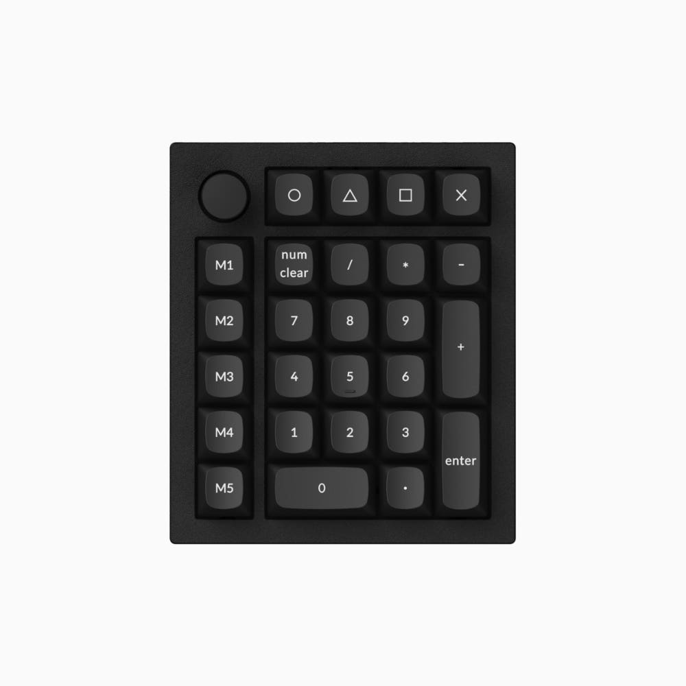키크론 키크론 Q0 Plus Knob 블랙 알루미늄 커스텀 기계식 키보드 숫자 키패드 핫스왑 애플 맥 위시버킷