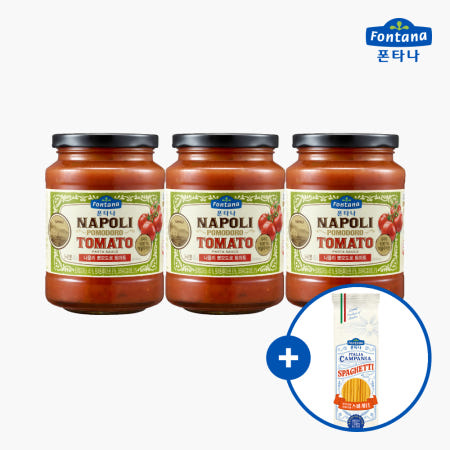 네이버 도착보장 : 폰타나 토마토+로제+크림 430g 3병+수프 1봉 증정 / 스파게티소스