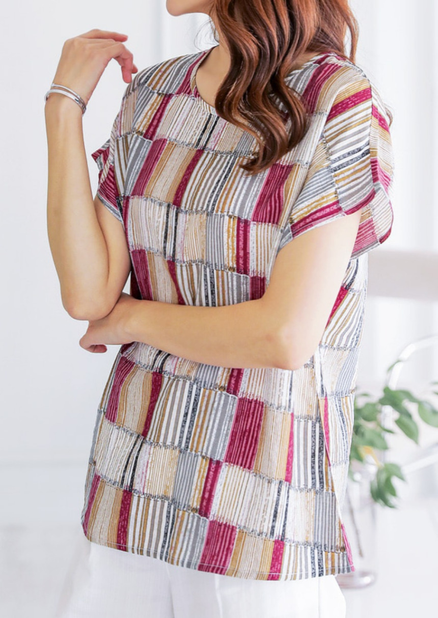 여름 여성 빅사이즈 엄마옷 인견 반팔 블라우스 냉장고 티셔츠 아이스쿨 아줌마 L 2xl