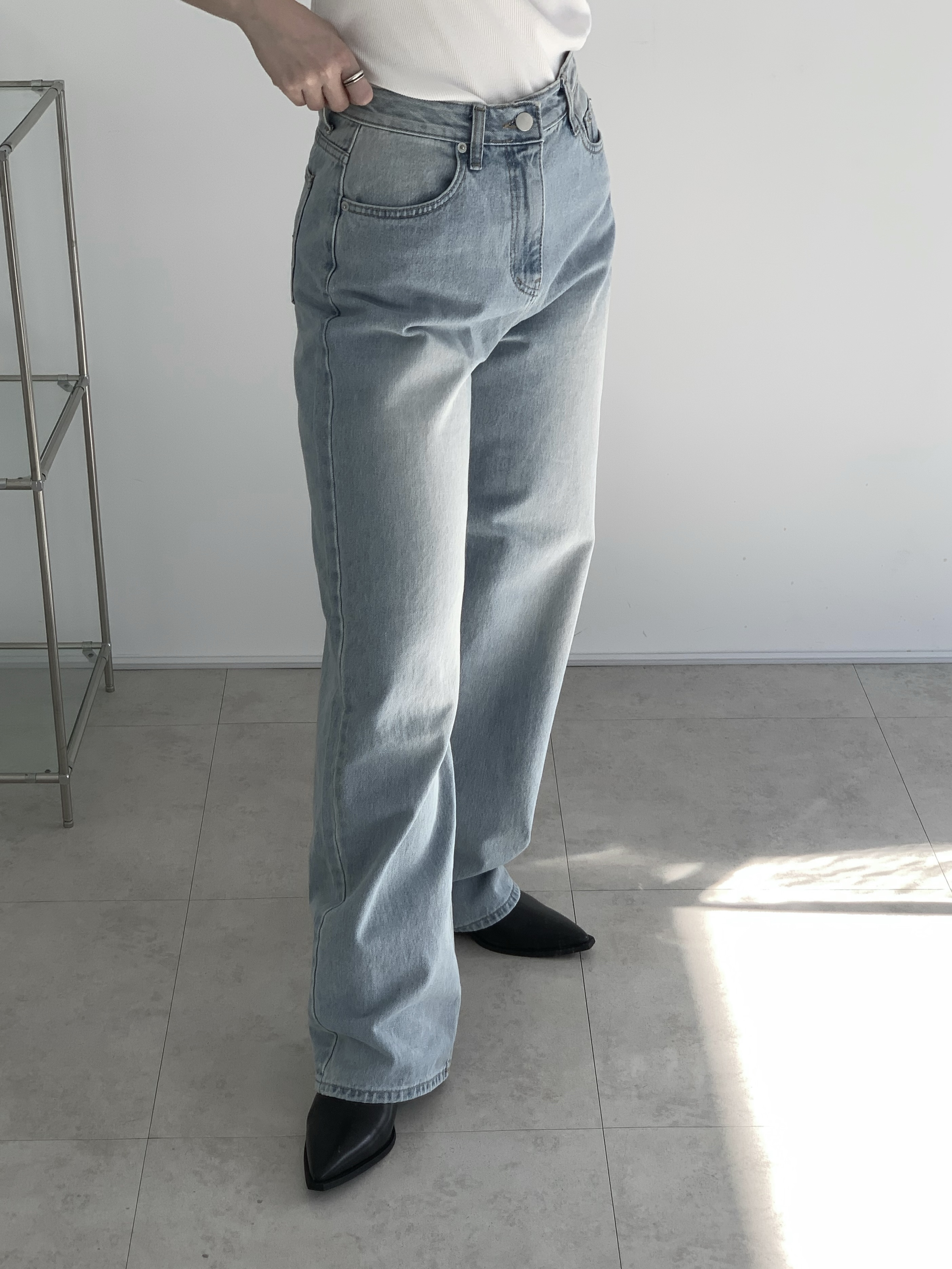 콜린 빈티지 스톤 워싱 와이드 데님 Colin Vintage Stone WashingDN