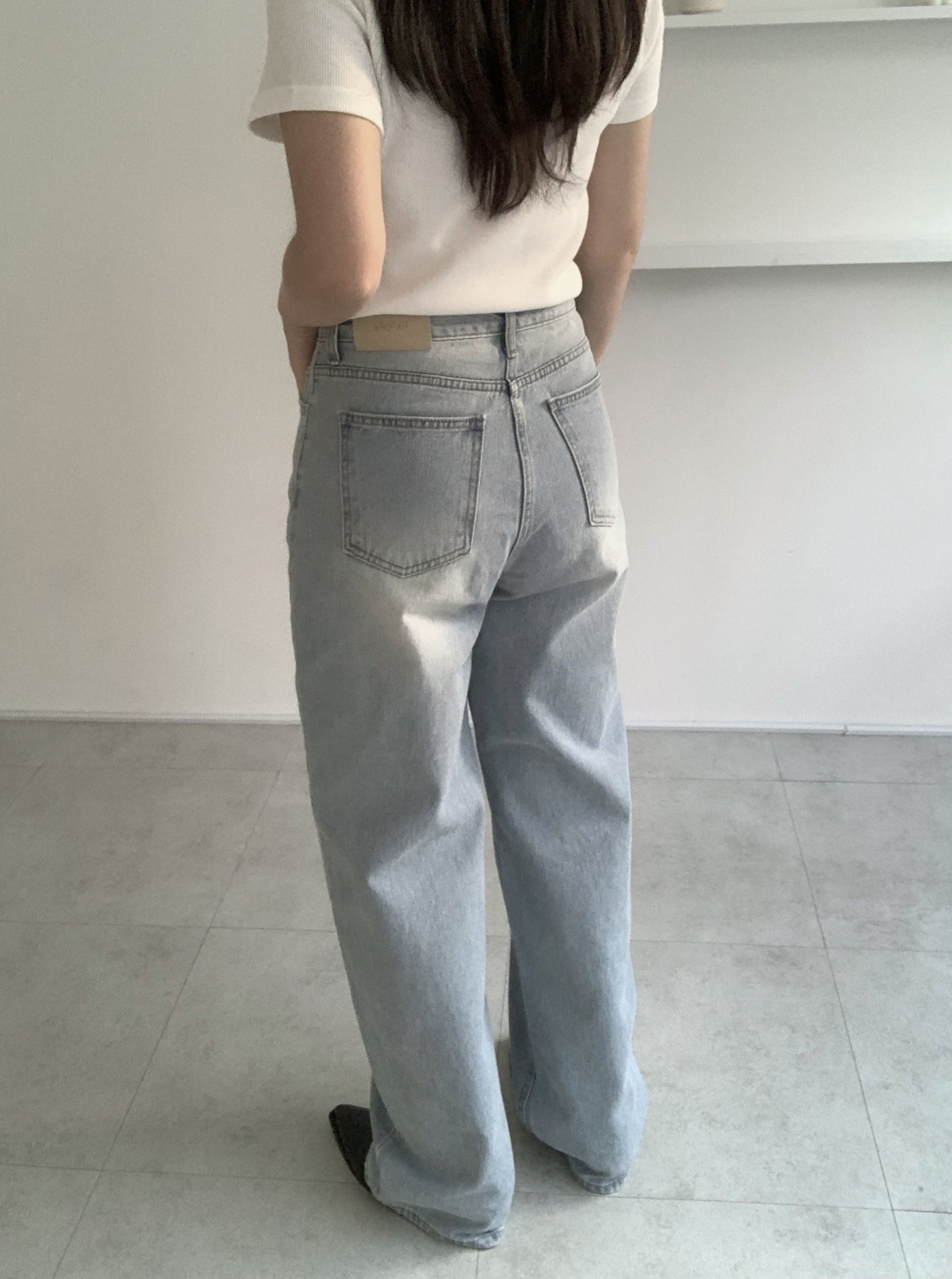 콜린 빈티지 스톤 워싱 와이드 데님 Colin Vintage Stone WashingDN