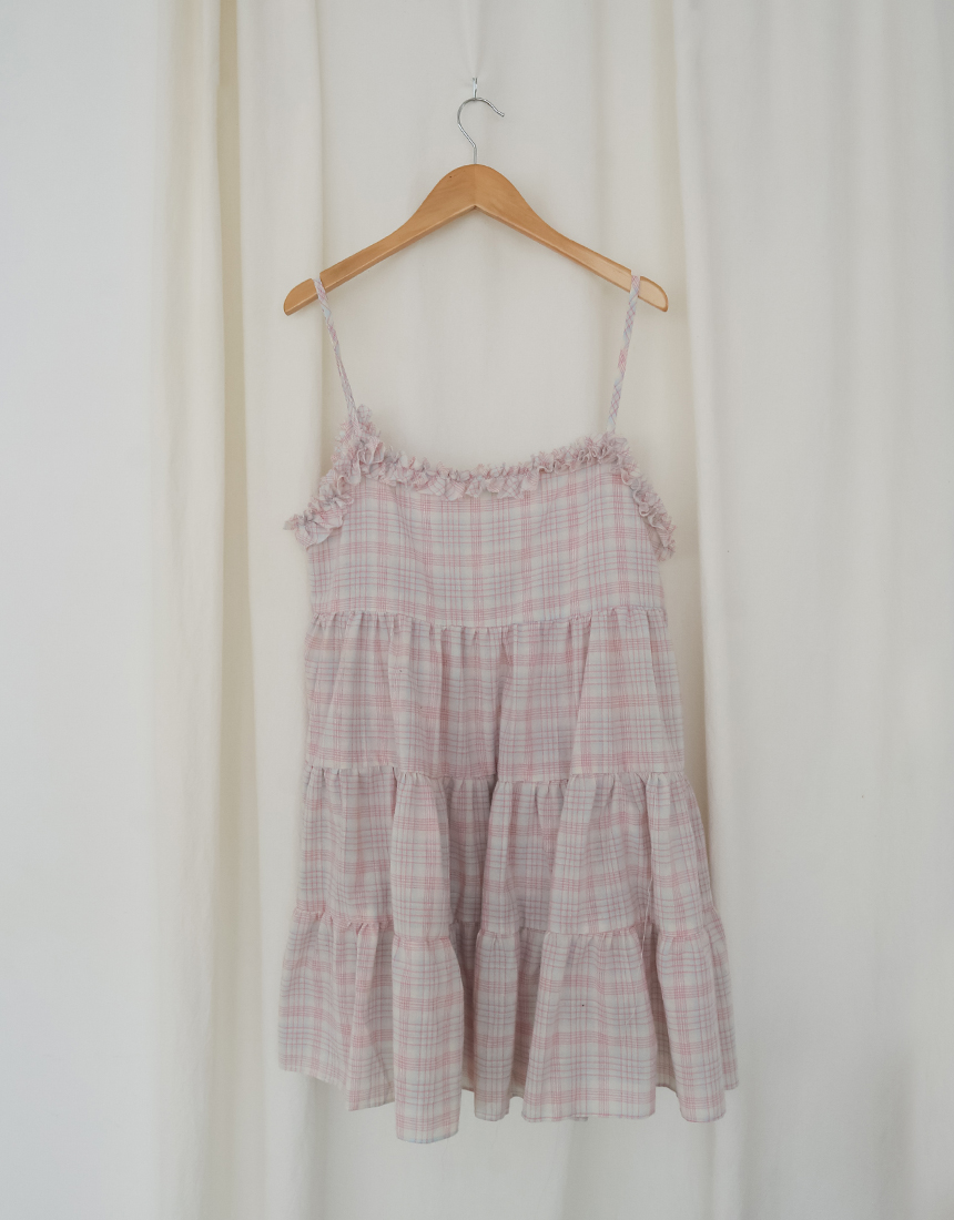 Ruffle check dress (2colors) - The Littlebigman.