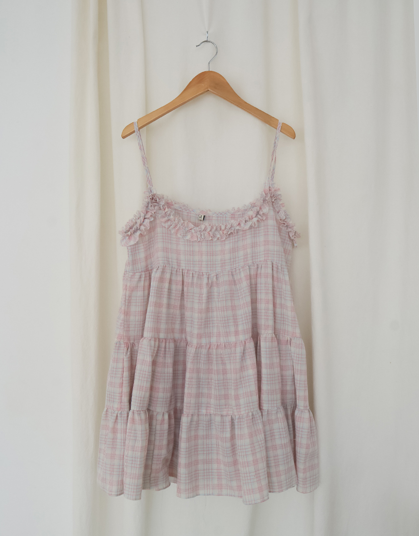 Ruffle check dress (2colors) - The Littlebigman.