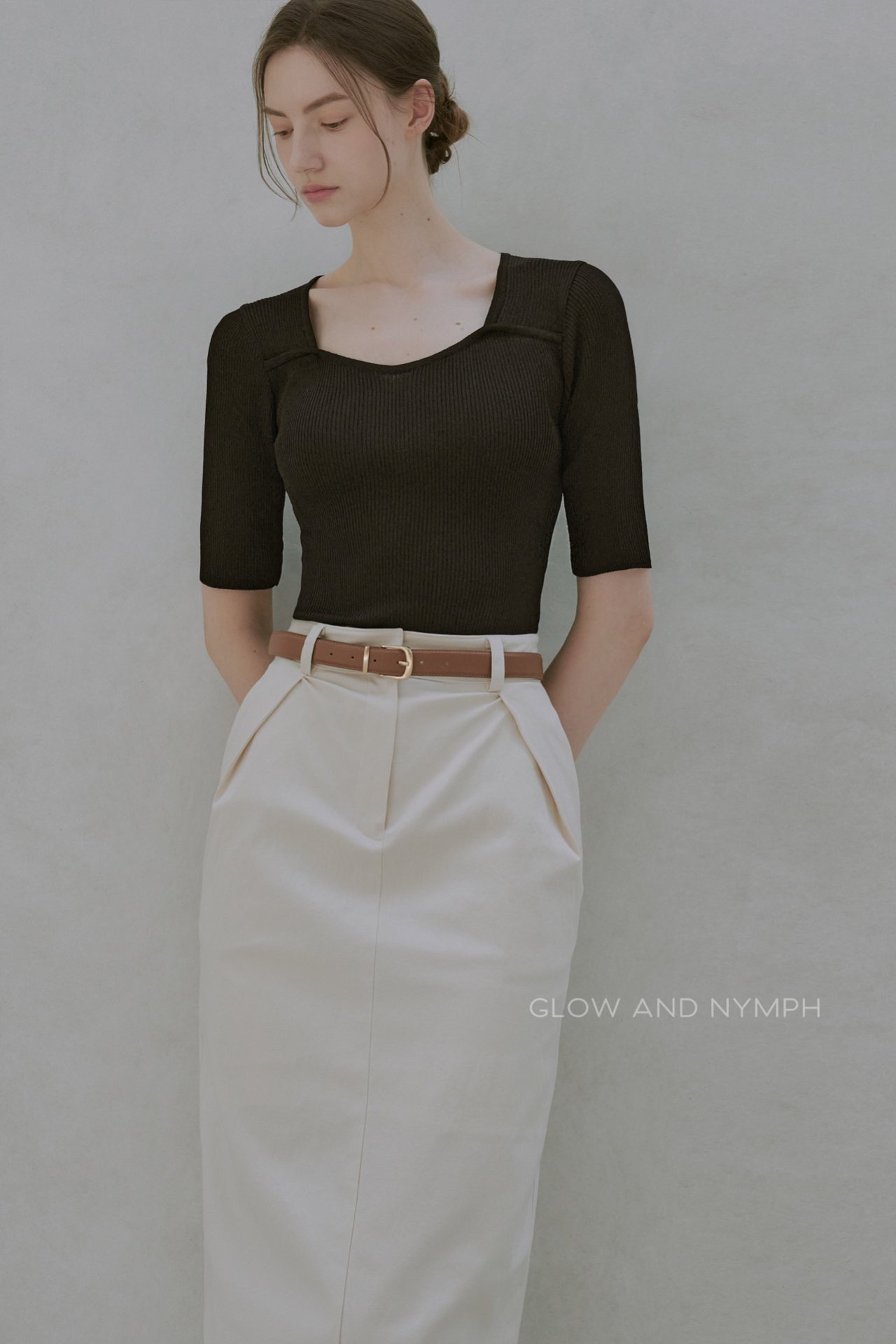 글로우앤님프 캐시 스커트 2color 23SS