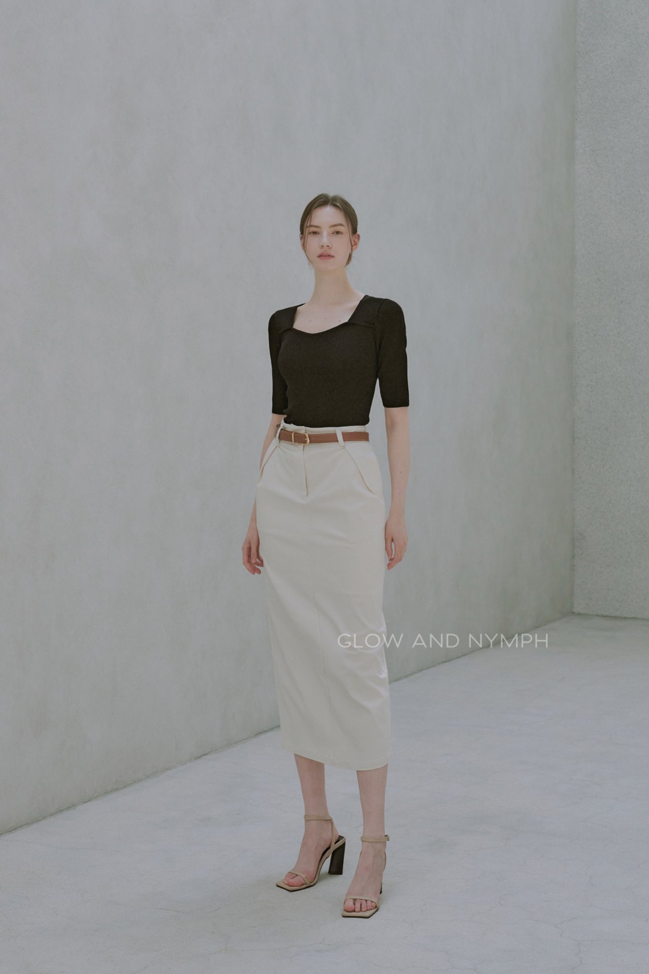 글로우앤님프 캐시 스커트 2color 23SS