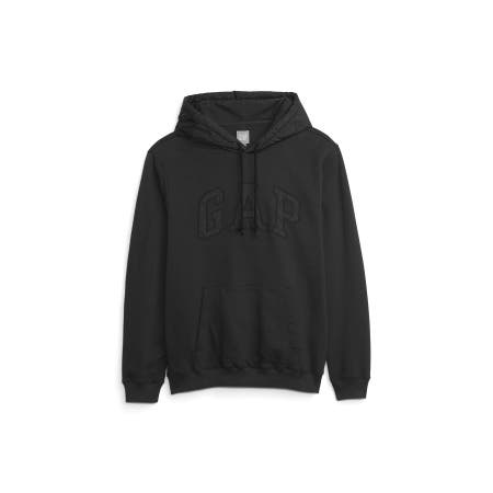 네이버 MR. : [GAP Adults] [남성] 퀼티드 로고 후드 티셔츠_블랙 5113327017