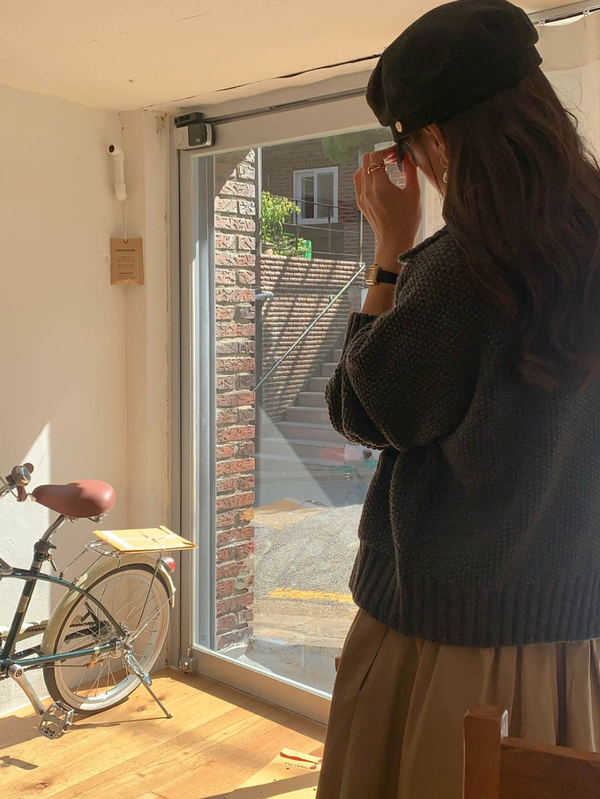 23fw 가을 가디건 카라가디건 포스cd 4color 아이보리 버터 민트 차콜