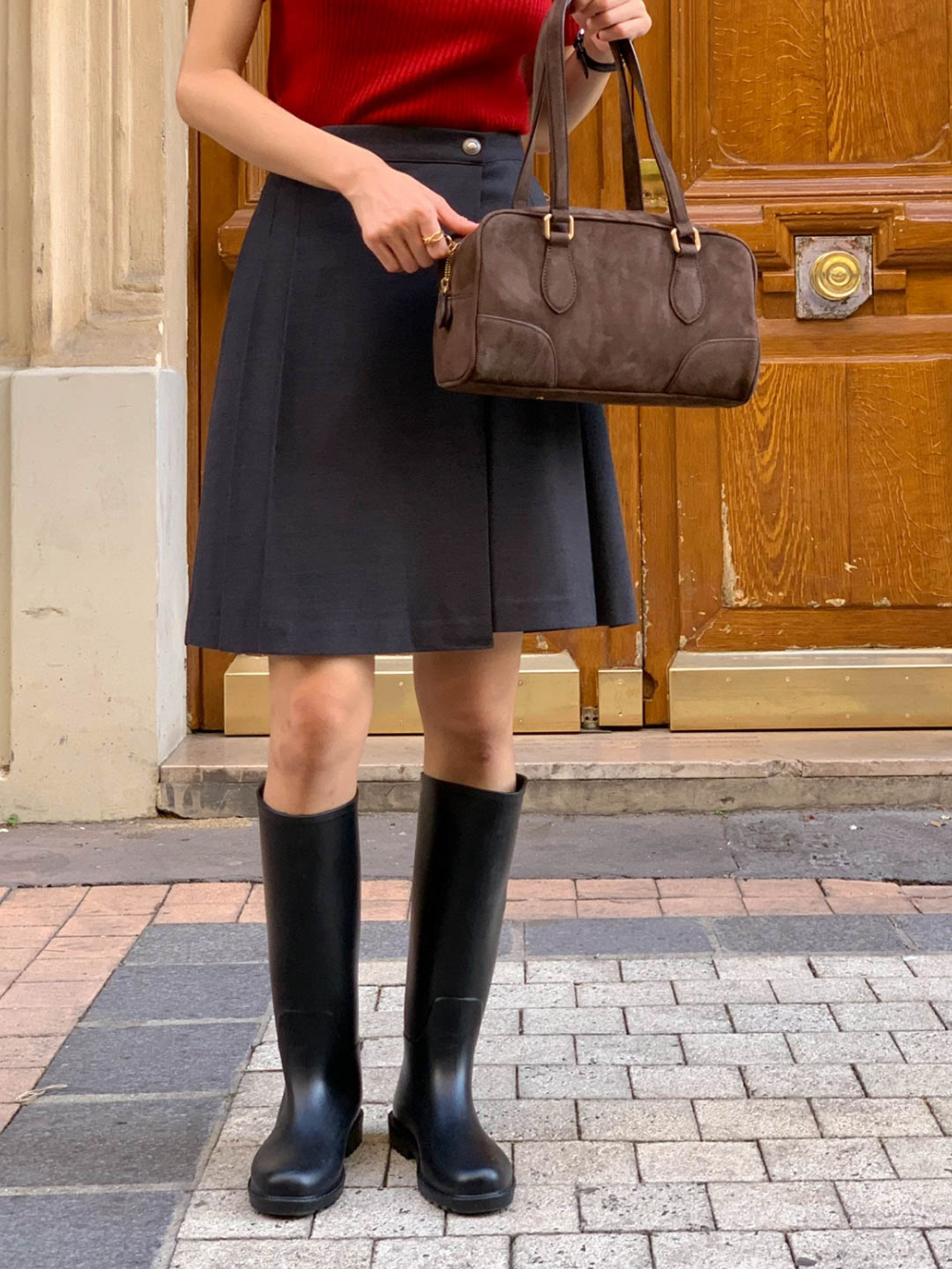 유디나 샘플세일바로배송 인생핏고급진 플리츠미디스커트 랩스커트 가을미디스커트 미디주름스커트 플리츠스커트 아코디언치마 도톰한 겨울플리츠스커트 차콜스커트 핀턱스커트 트임스커트