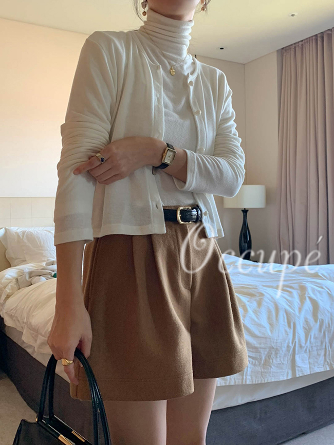 오큐페 [당일발송]아잉 하우스 울 핀턱 반팬츠 (3col) areing