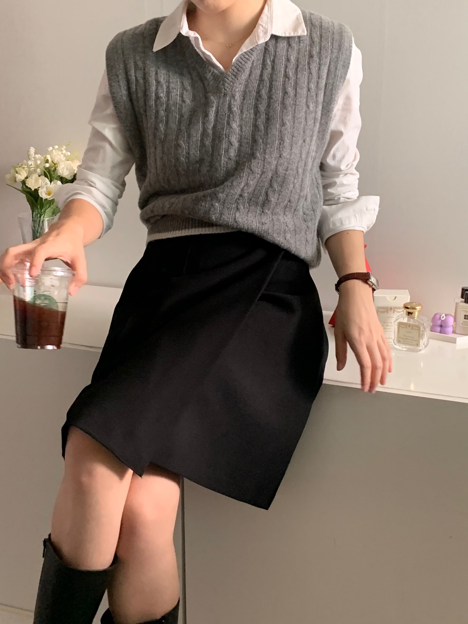 유디나 샘플세일바로배송 인생핏고급진 플리츠미디스커트 랩스커트 가을미디스커트 미디주름스커트 플리츠스커트 아코디언치마