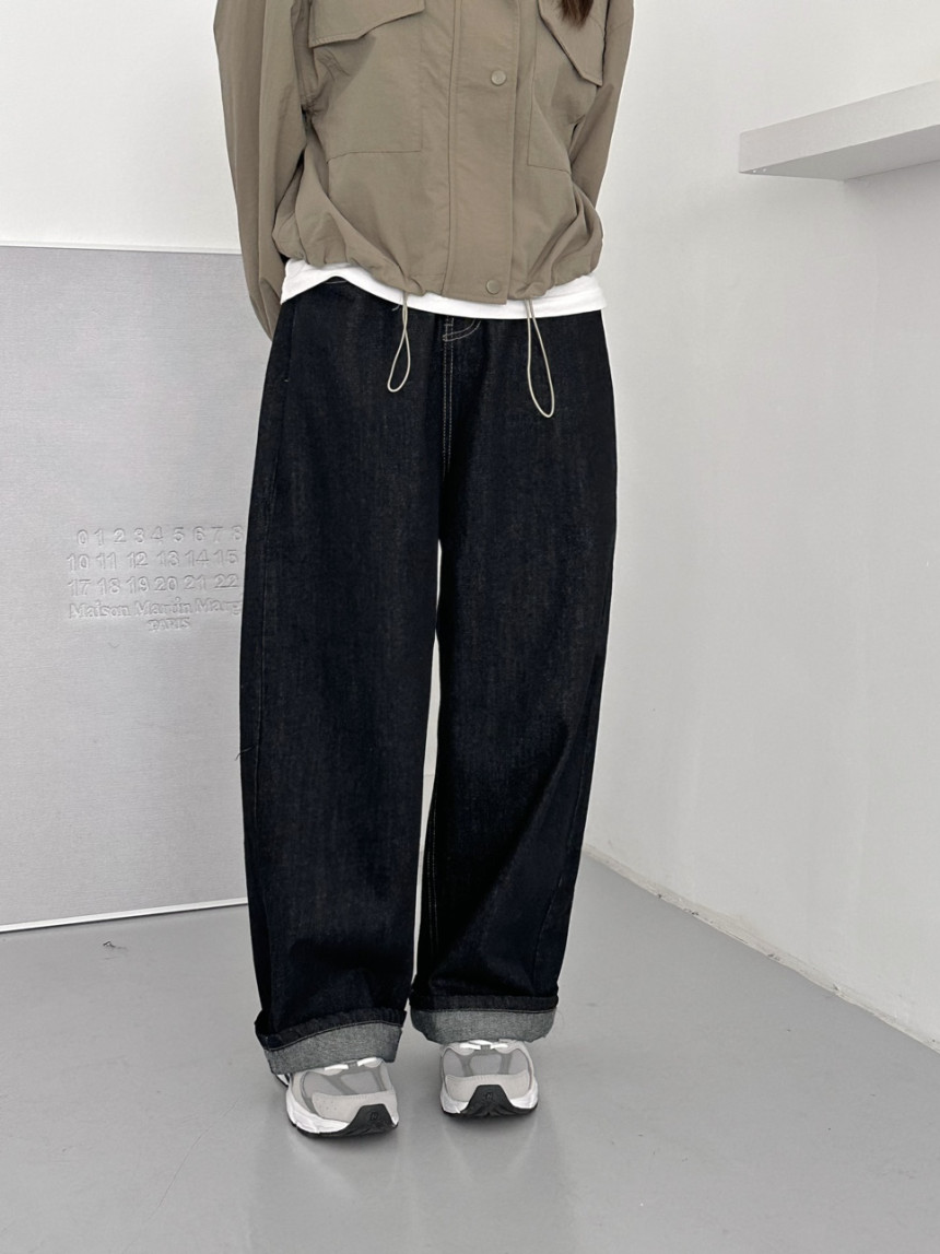 웨더 투 포켓 스트링 숏 크롭 하이넥 야상 점퍼 4col