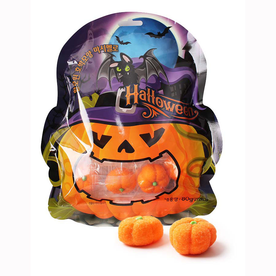 할로윈 호박 모양 마시멜로 80g 호박머쉬멜로우 - CCC상점