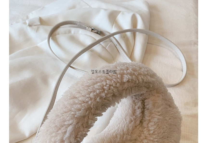 페이크 에코 퍼 뽀글이 미니 라운드 호보 토트백 크로스백 가방 핑크 베이지 브라운 아이보리